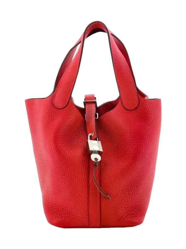 Hermès Picotin Lock Bag Clemence Pm - Red