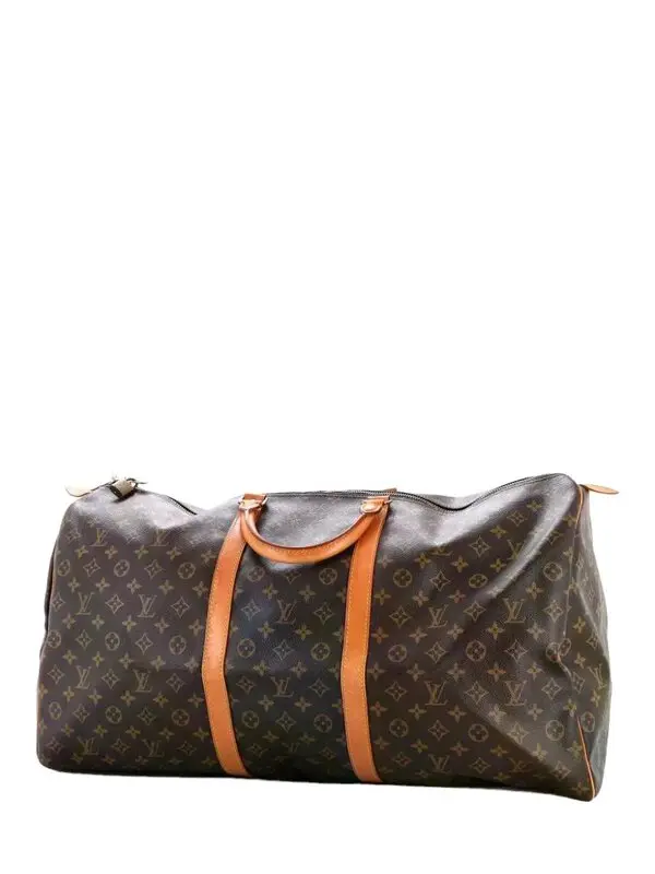 LOUIS VUITTON Keepall Monogram Canvas 60 Travel Bag - Brown