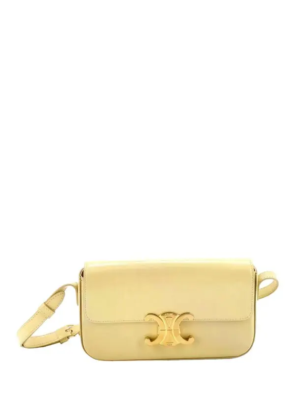 Celine Triomphe East-west Smooth Calfskin Shoulder Bag - Yellow