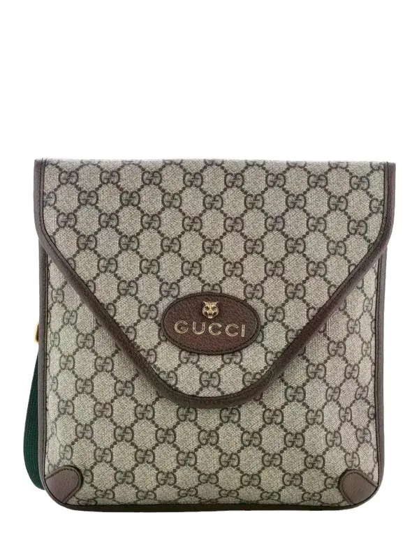 Gucci Neo Vintage Envelope Messenger Gg Coated Canvas Medium - Brown