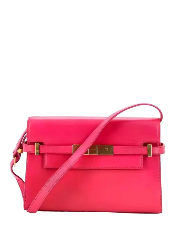 Saint Laurent Manhattan Leather Small Shoulder Bag - Pink