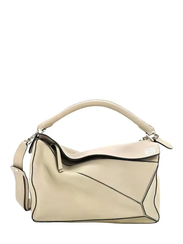 Loewe Puzzle Bag Leather Large Satchel - Neutrals