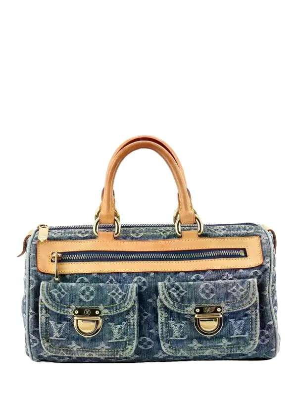 LOUIS VUITTON Neo Speedy Denim Handbag - Blue