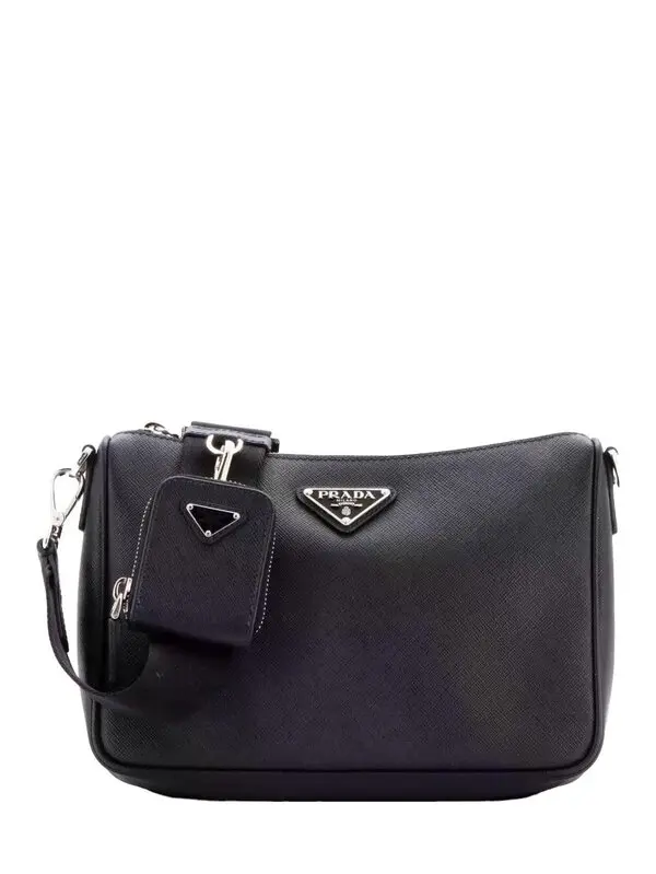 Prada Re-edition Saffiano Leather Crossbody Bag - Black
