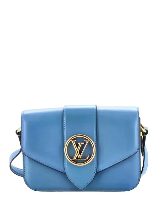 LOUIS VUITTON Pont 9 Leather Crossbody Bag - Blue