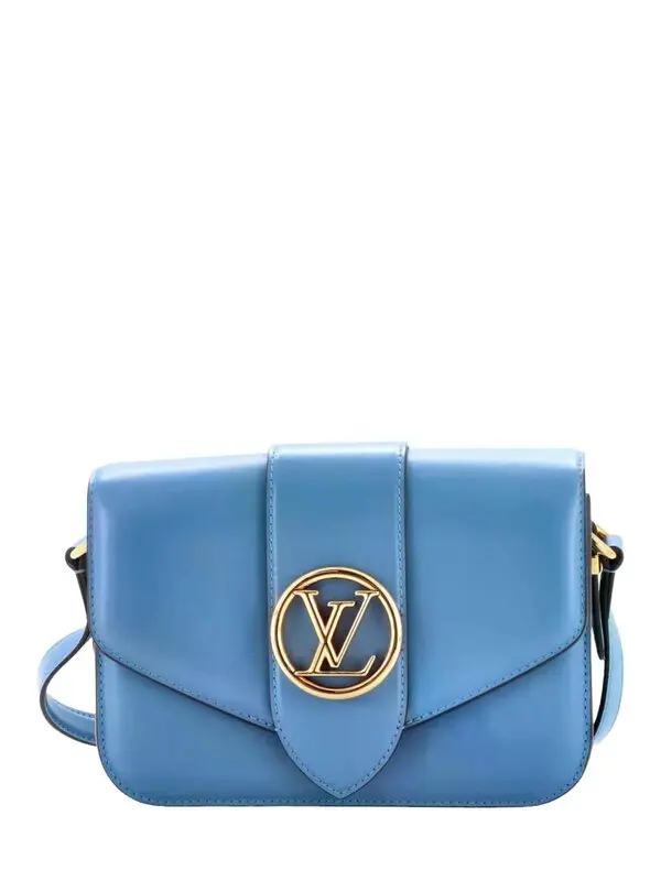 LOUIS VUITTON Pont 9 Leather Crossbody Bag - Blue