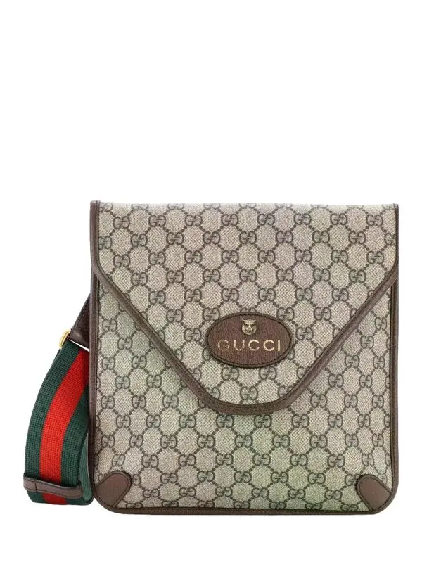 Gucci Neo Vintage Envelope Messenger Gg Coated Canvas Medium - Brown