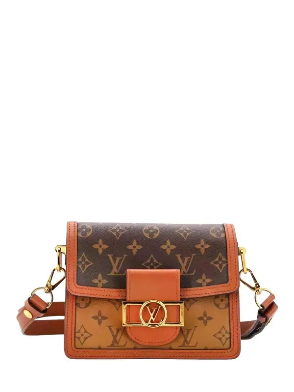 LOUIS VUITTON Dauphine Reverse Monogram Mini Crossbody Bag - Brown