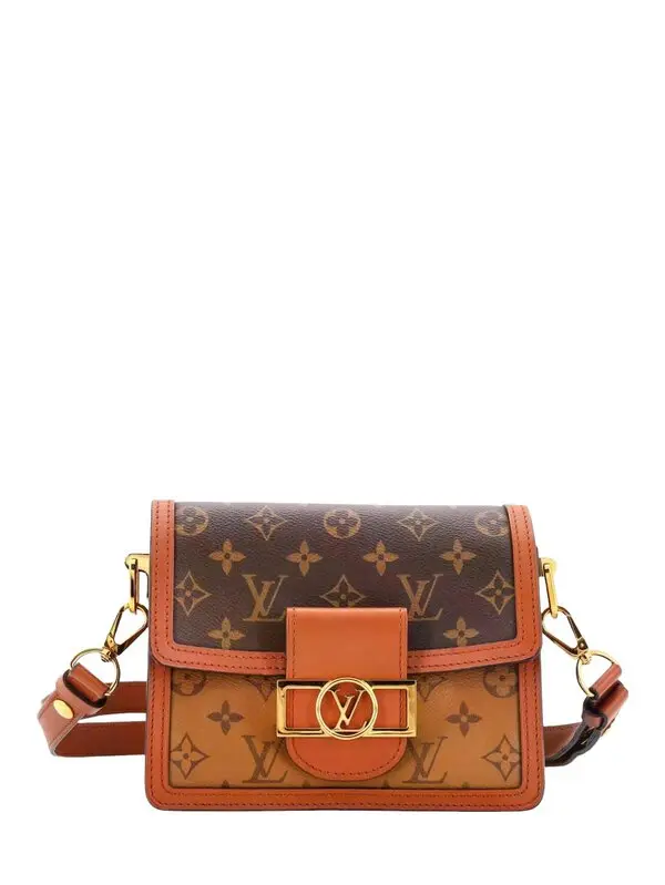 LOUIS VUITTON Dauphine Reverse Monogram Mini Crossbody Bag - Brown