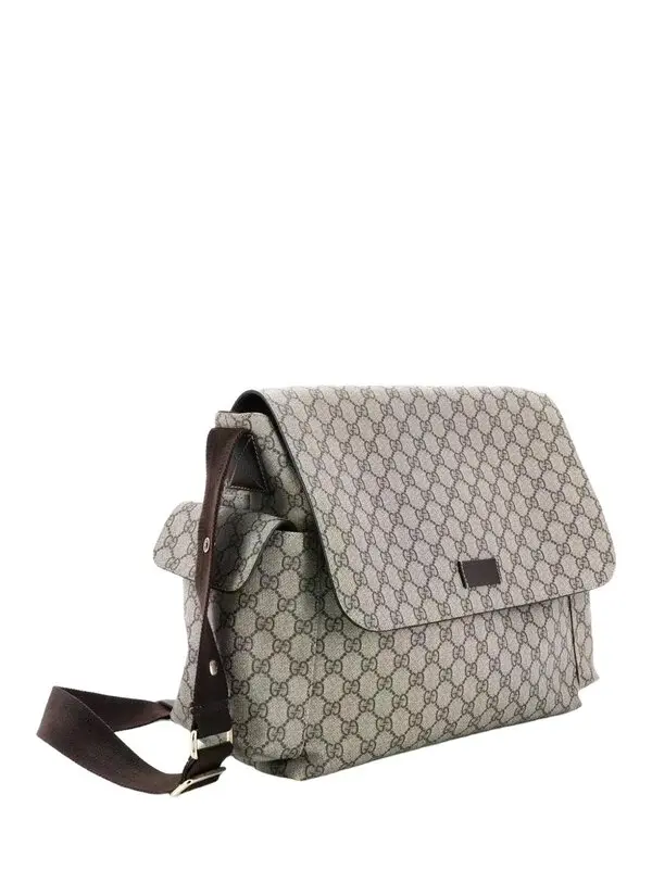 Gucci Gg Coated Canvas Crossbody Diaper Bag - Brown
