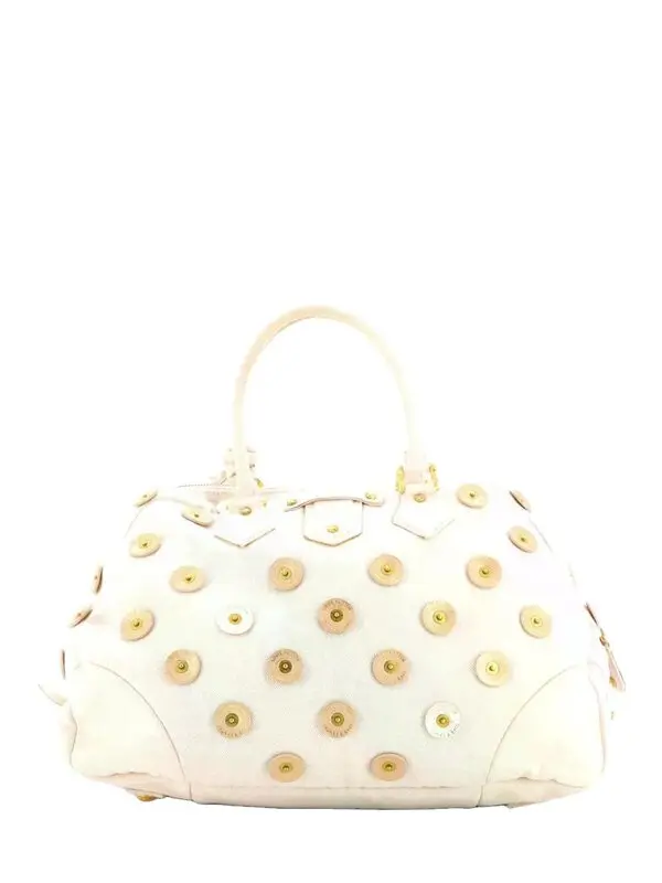 LOUIS VUITTON Polka Dot Panama Bowly Embellished Handbag - Neutrals