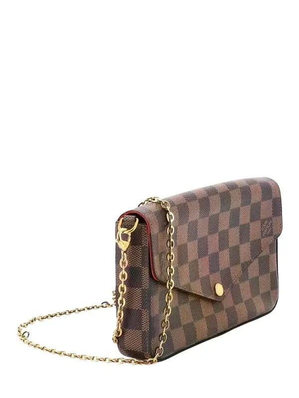 LOUIS VUITTON Felicie Pochette Damier Crossbody Bag - Brown