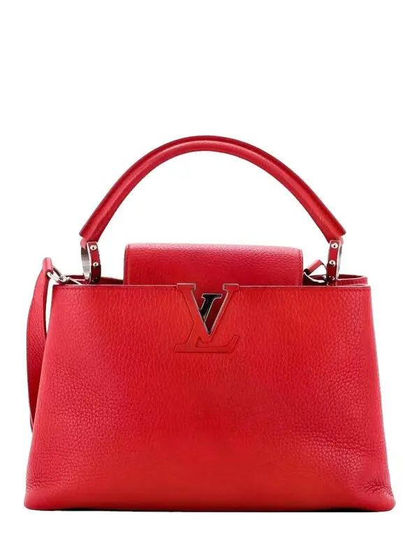 LOUIS VUITTON Capucines Mm Leather Satchel - Red
