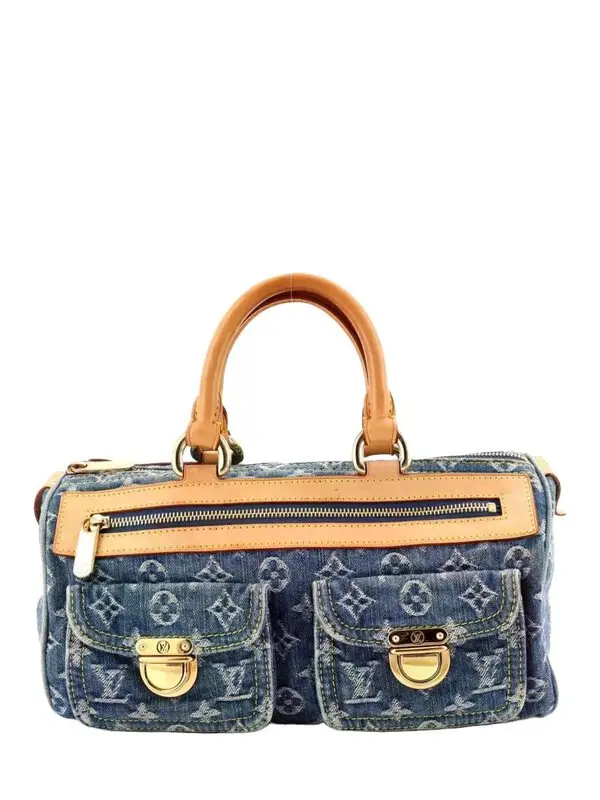 LOUIS VUITTON Neo Speedy Denim Handbag - Blue