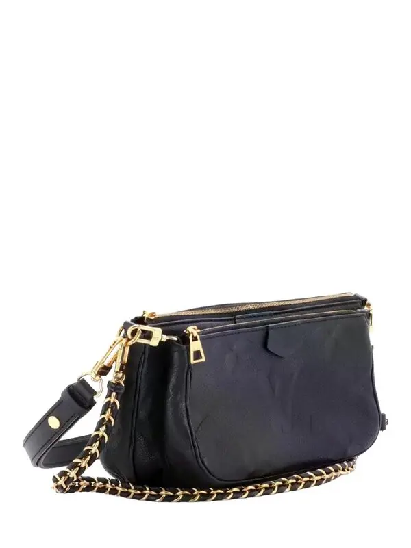 LOUIS VUITTON Multi Pochette Accessoires Monogram Empreinte Giant Crossbody Bag - Black