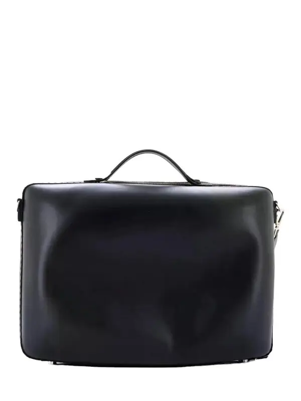 Fendi Ff Zip Around Leather Travel Bag - Black