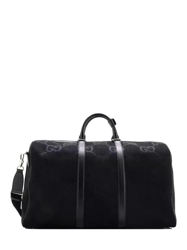 Gucci Convertible Duffle Bag Jumbo Gg Canvas - Black