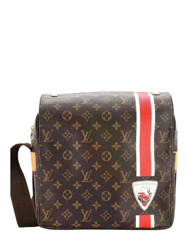 LOUIS VUITTON Naviglio Handbag Limited Edition Monogram Canvas - Brown