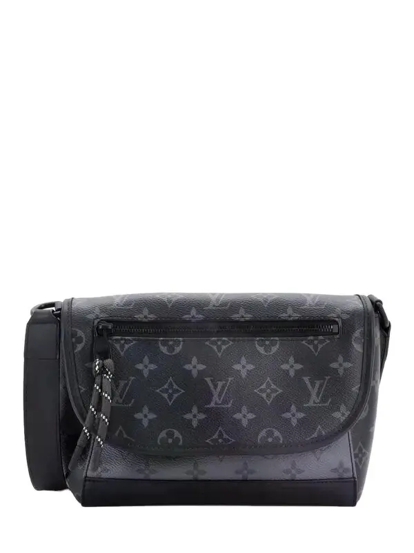 LOUIS VUITTON Pulse Messenger Monogram Eclipse Canvas Crossbody Bag - Black