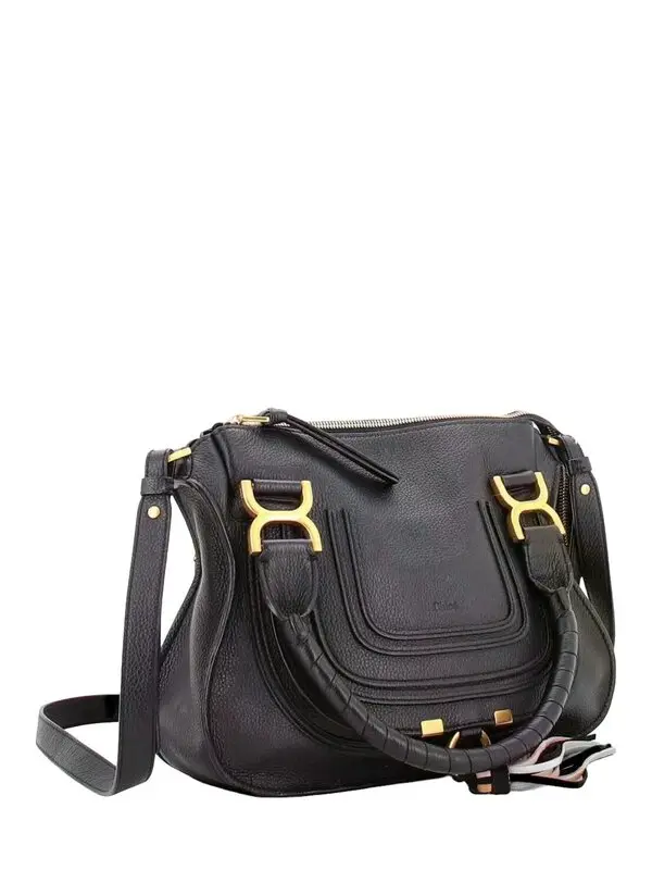 Chloé Marcie Small Leather Satchel - Black