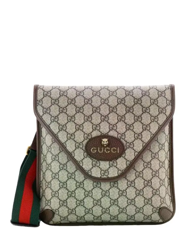 Gucci Neo Vintage Envelope Messenger Gg Coated Canvas Medium - Brown