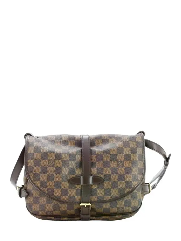 LOUIS VUITTON Saumur Handbag Damier 30 Crossbody Bag - Brown