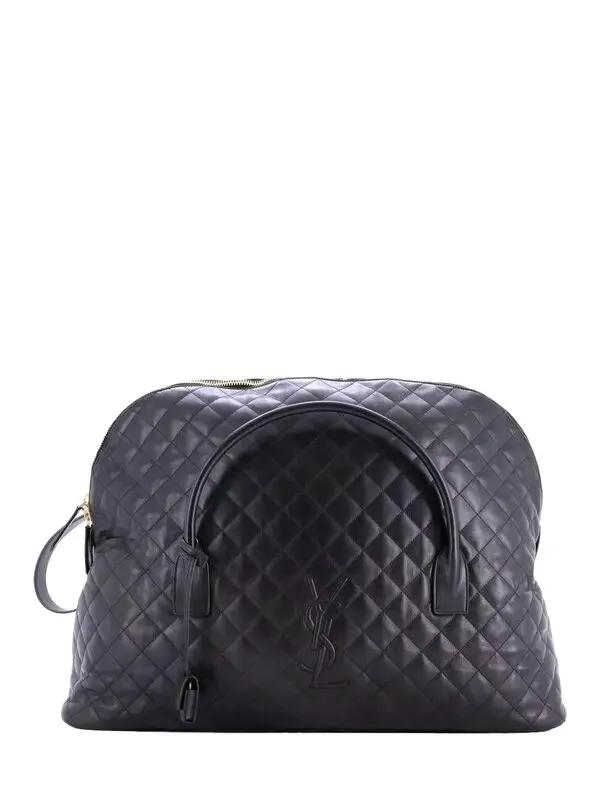 Saint Laurent Giant Quilted Leather Travel Bag - Black