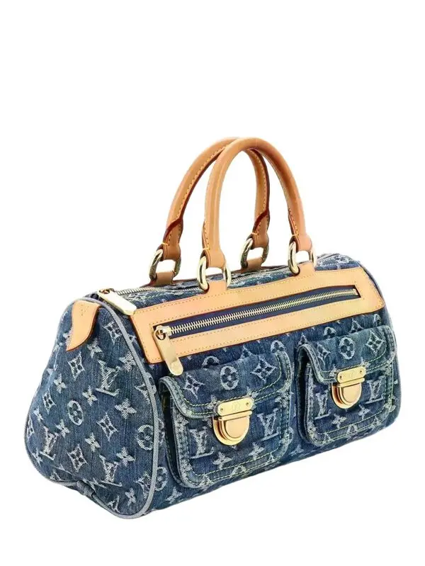 LOUIS VUITTON Neo Speedy Denim Handbag - Blue