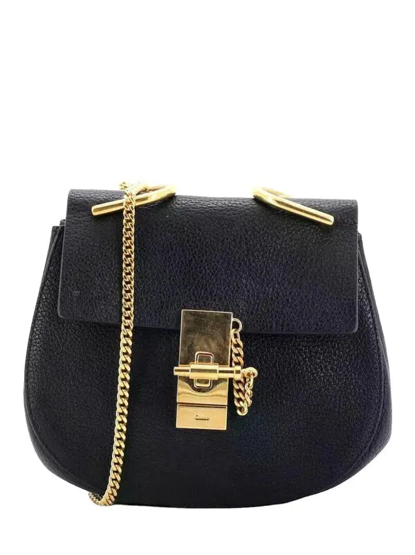 Chloé Drew Leather Mini Crossbody Bag - Black