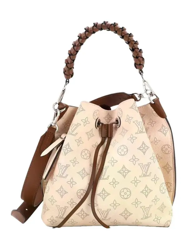LOUIS VUITTON Muria Mahina Leather Bucket Bag - Neutrals