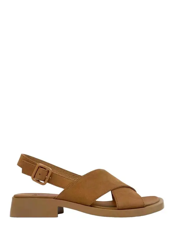 Camper Criss-cross Strap Sandals - Brown