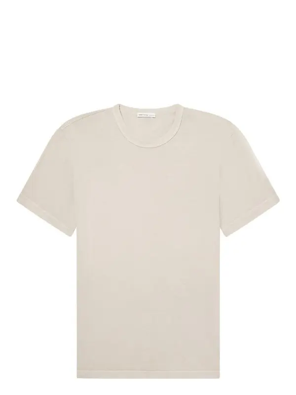 JAMES PERSE Combed Cotton-jersey T-shirt - Neutrals