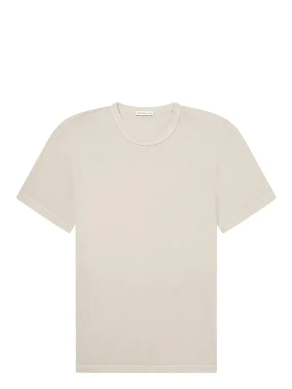 JAMES PERSE Combed Cotton-jersey T-shirt - Neutrals
