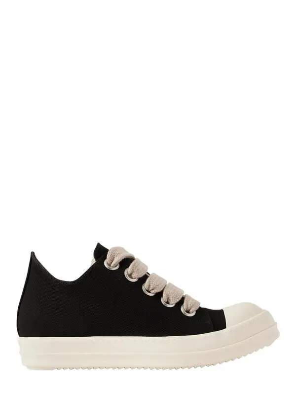 Rick Owens Jumbolace Low Organic Denim Sneakers - Black