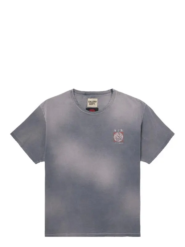 GALLERY DEPT. 40-year Printed Distressed Cotton-jersey T-shirt - Gray