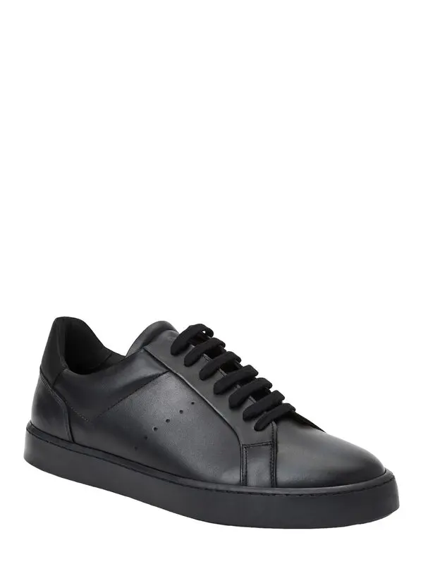Bruno Magli Damiano Low Top Sneaker - Black/black Leather