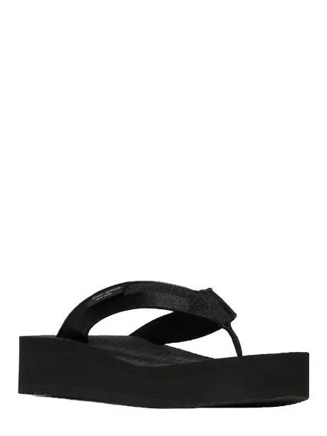 Kate Spade New York Sam Icon Platform Wedge Flip Flop - Black