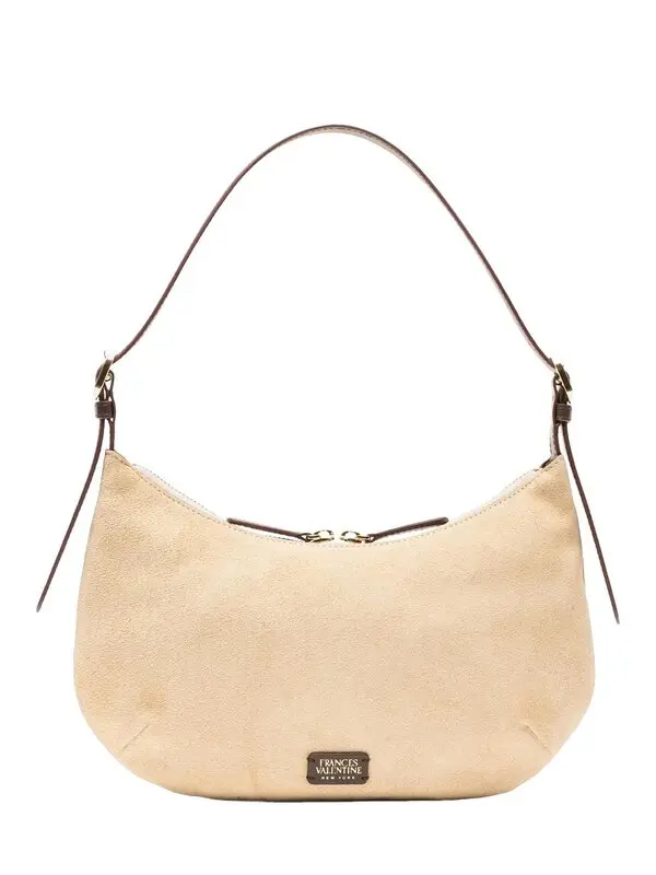 FRANCES VALENTINE Starr Suede Hobo Bag - Sand