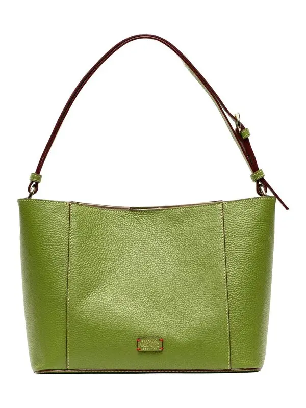 FRANCES VALENTINE June Tumbled Leather Hobo Bag - Fern