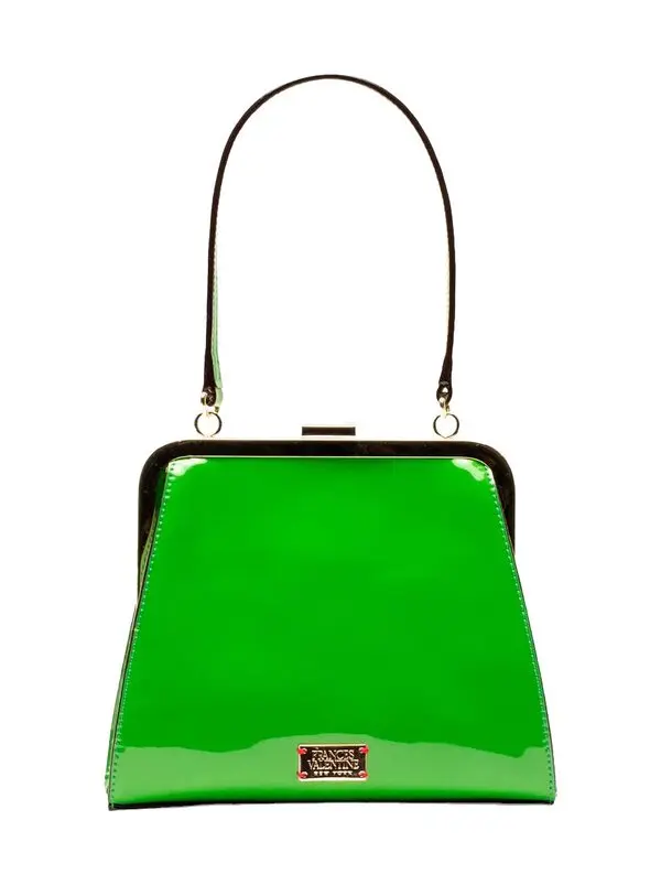 FRANCES VALENTINE Lulu Leather Frame Clutch - Green
