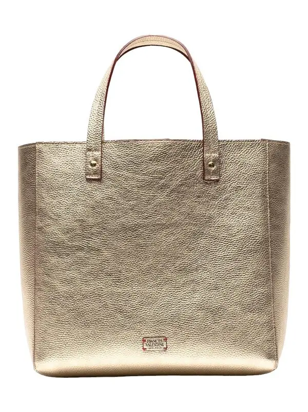 FRANCES VALENTINE Large Leather Tote - Platino
