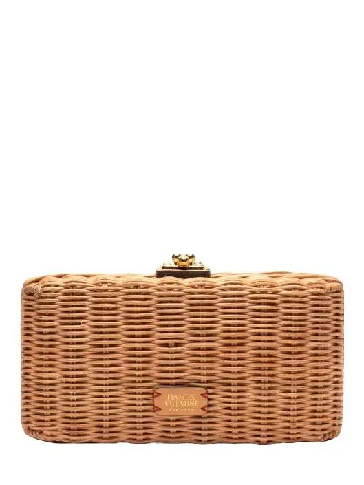 FRANCES VALENTINE Pepper Wicker Clutch - Toast