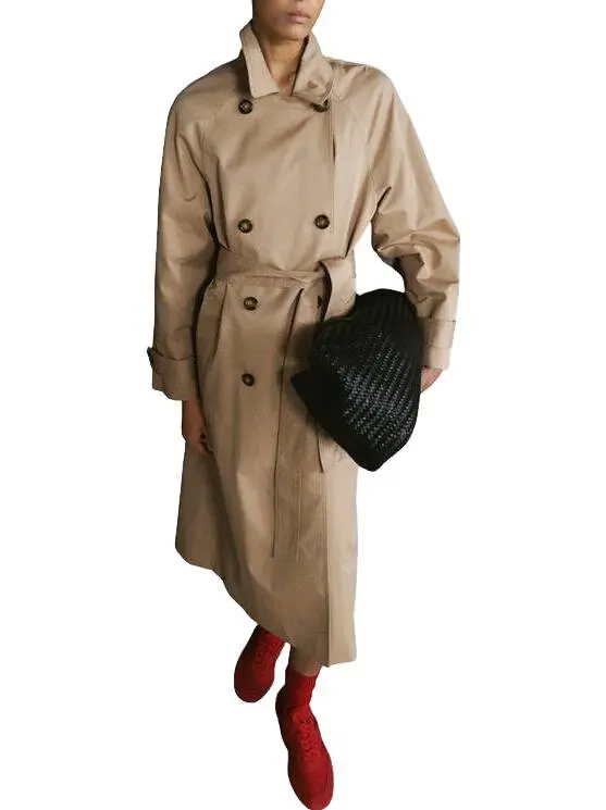 Mango Angela Belted Trench Coat - Beige
