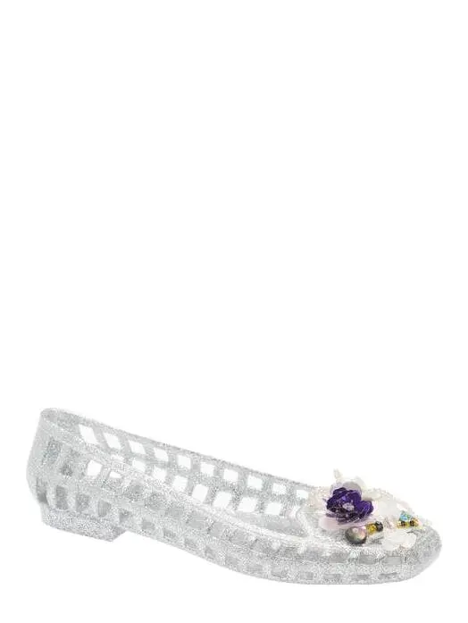 HEAVENLY JELLY Dazzla Jelly Ballet Flat - Silver