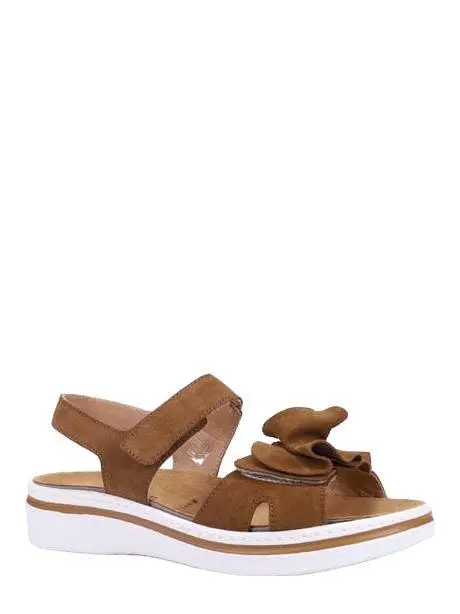 Ron White Frances Slingback Platform Wedge Sandal - Cognac