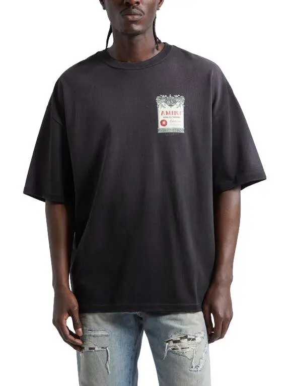 Amiri Hollywood Oversize Graphic T-shirt - Black