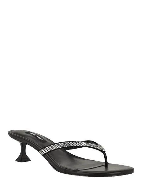Nine West Cruiseh Embellished Flip Flops - Black 002