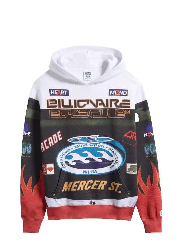 BILLIONAIRE BOYS CLUB Mercer Street Cotton Graphic Hoodie - White