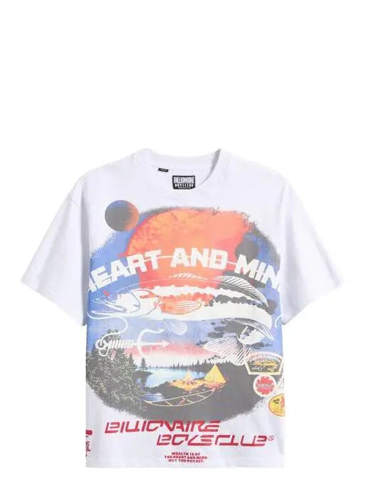 BILLIONAIRE BOYS CLUB Hook Cotton Graphic T-shirt - White