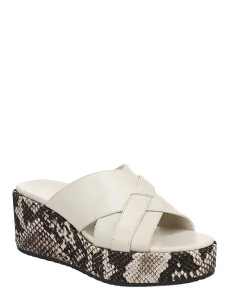 Vionic Dawn Platform Sandal - Cream Snake
